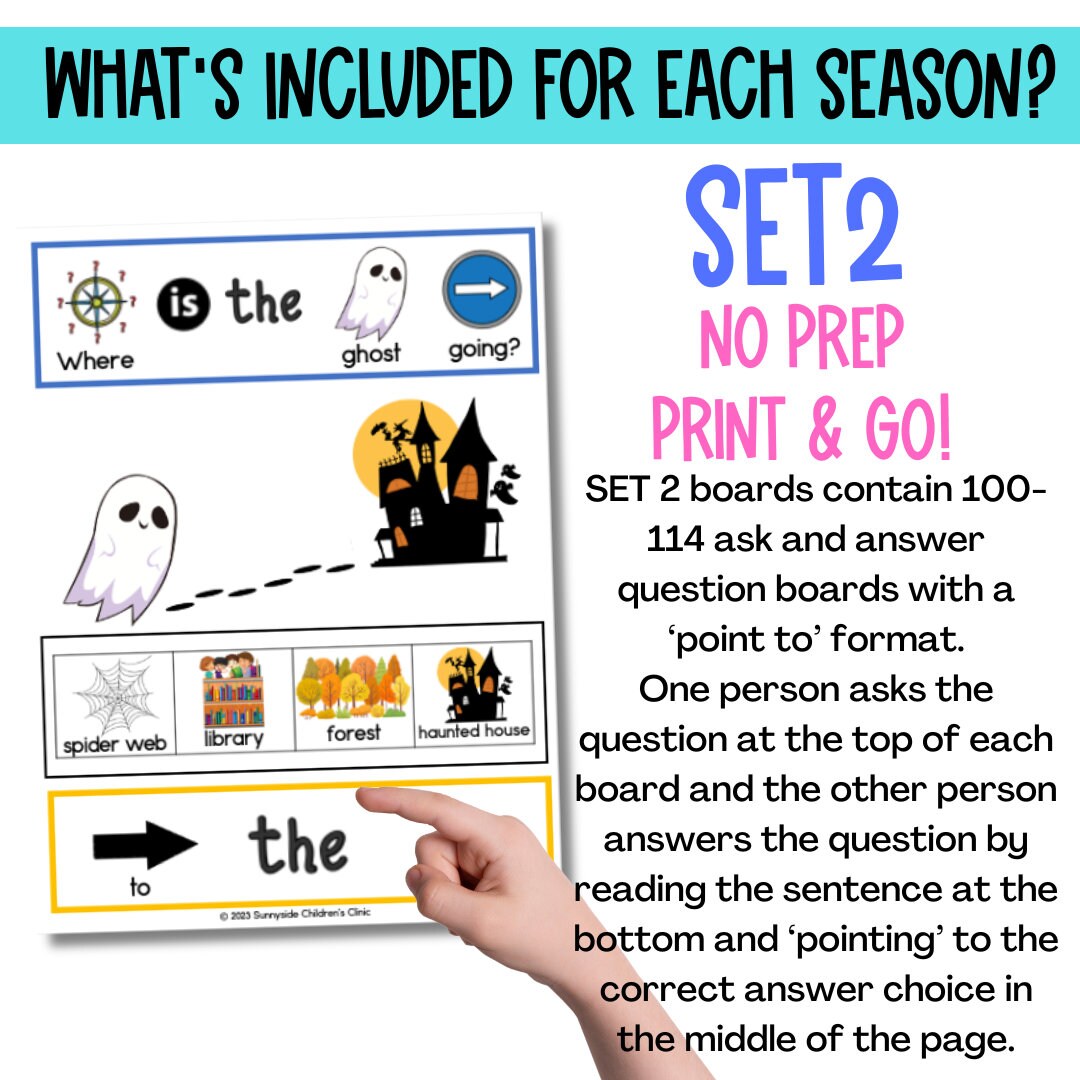 WH Questions for Speech Therapy Special Education With Interactive ...