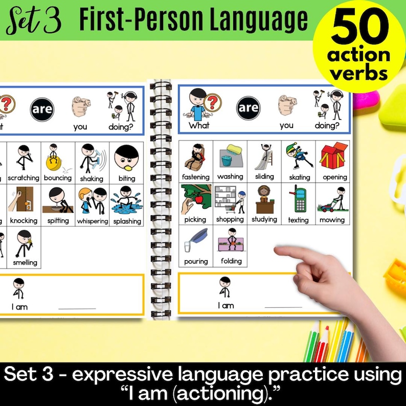 Action Verb WH Questions | Speech Therapy | Special Education | Autism ...