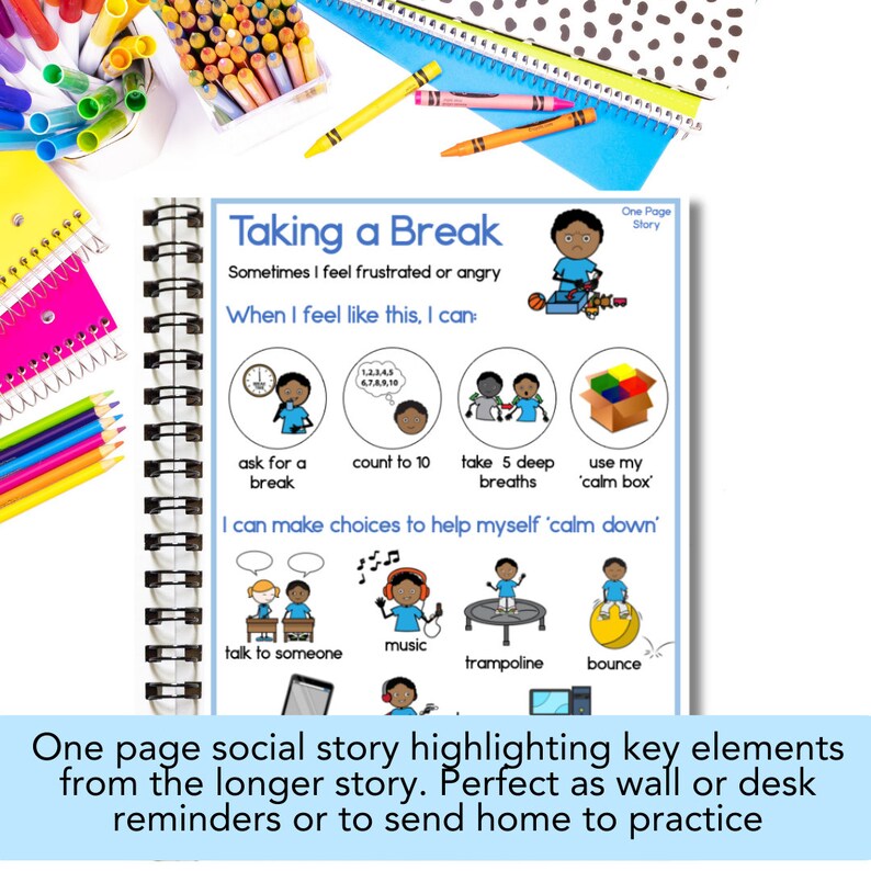 Taking a Break Social Skills Story With Social Emotional Learning ...