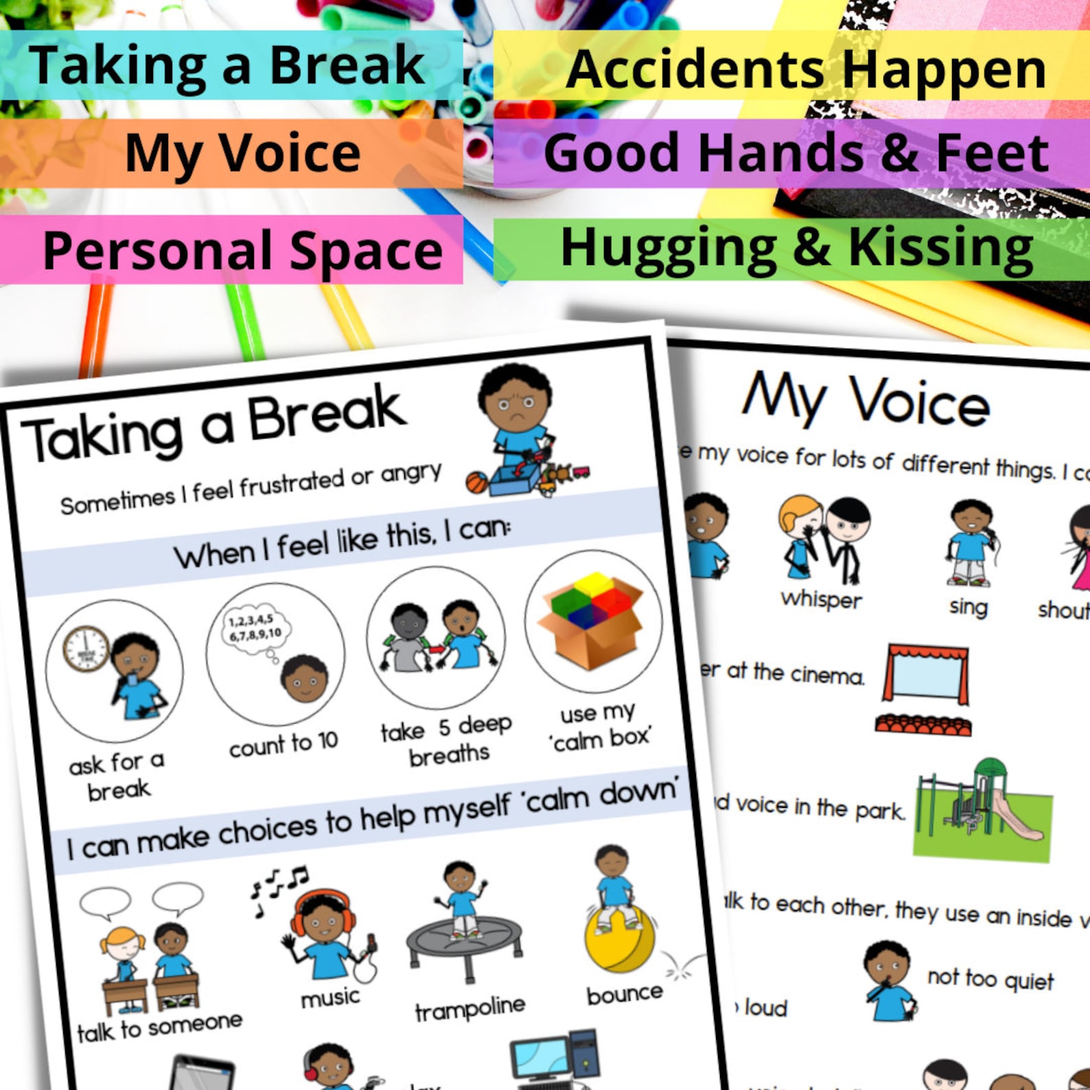 Behavior Social Stories for Autism | Social Emotional Learning SEL ...