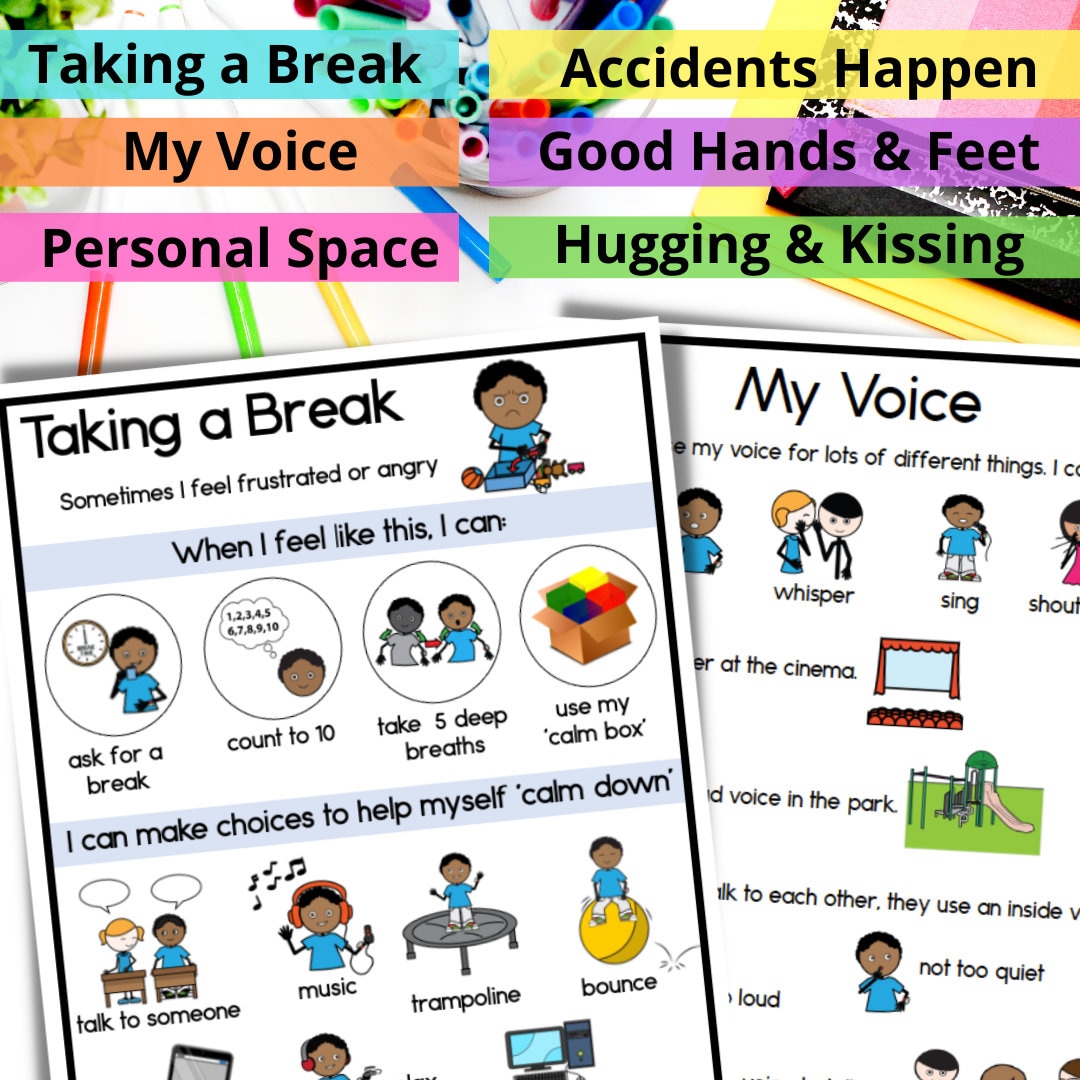 Behavior Social Stories for Autism | Social Emotional Learning SEL ...