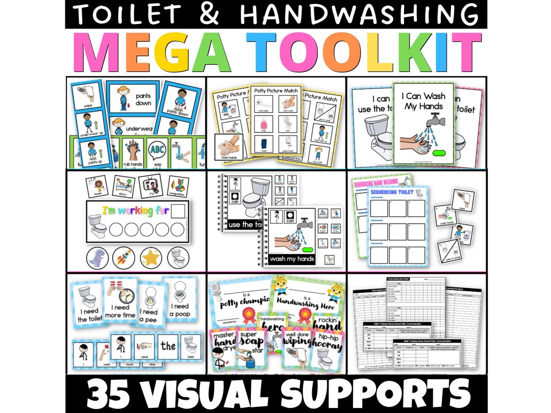 Toilet & Potty Training Visual Toolkit | Handwashing Routine | Autism ...