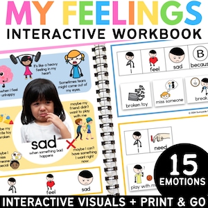 Feelings & Emotions Interactive Workbook With Coping Skills Self ...