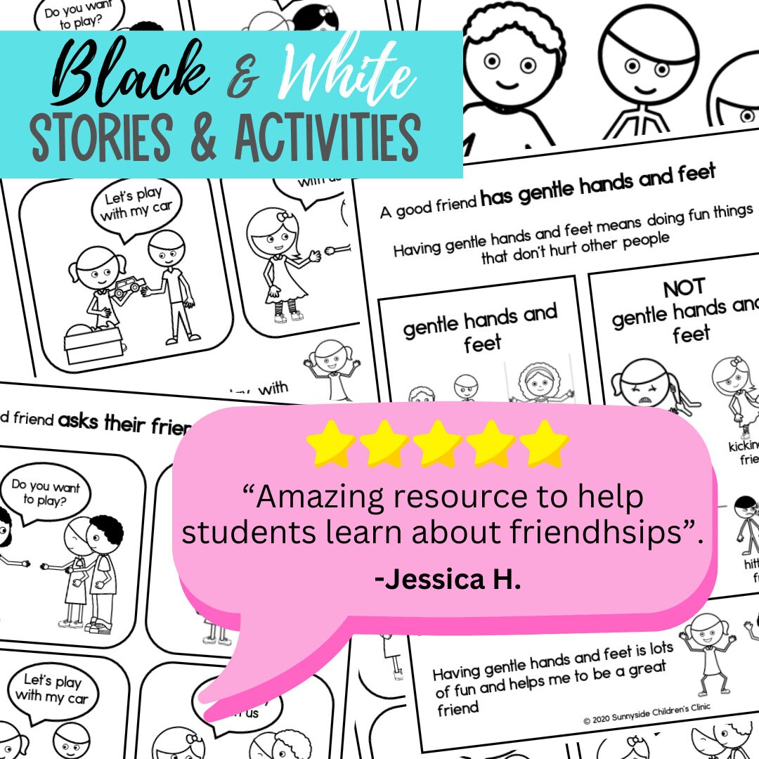 Being a Good Friend Social Story With SEL Activities | Autism, Special ...