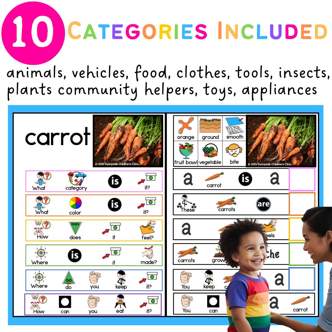 WH Questions Describing & Categorizing | Speech Therapy Activities ...