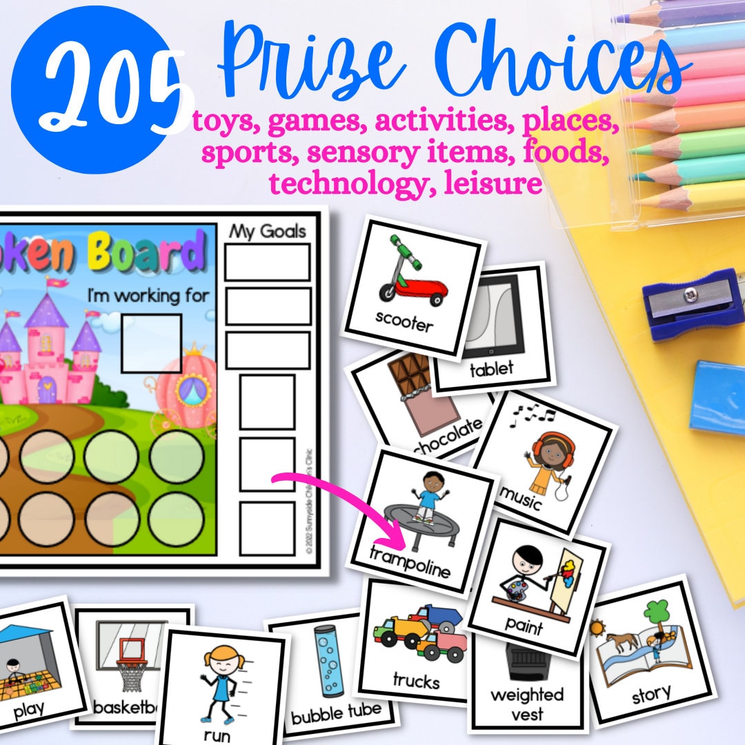 Token Board Reward Chart for Kids With First Then Schedule Behavior ...