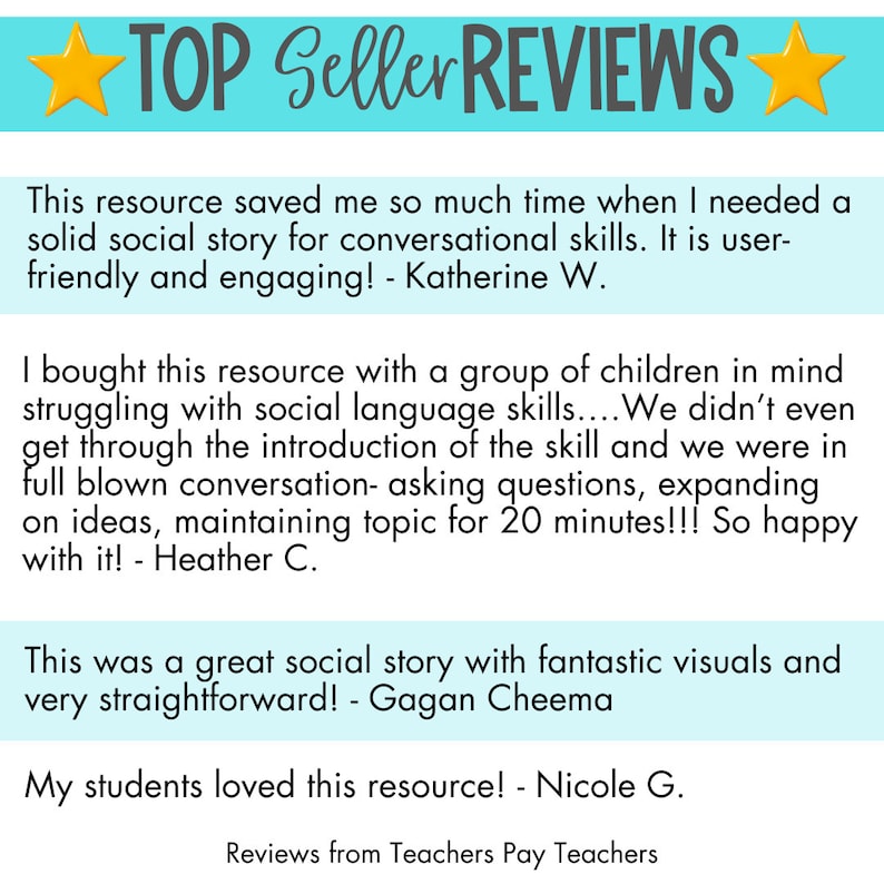 Starting a Conversation Social Story for Autism, Special Education ...