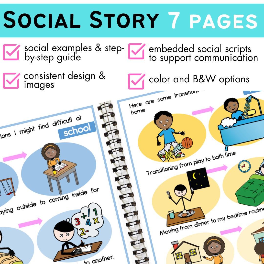 Transitions Social Story Pack | Visual Supports, Autism, Special ...