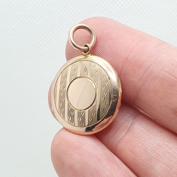 Antique Engine Turned Pendant - Etsy