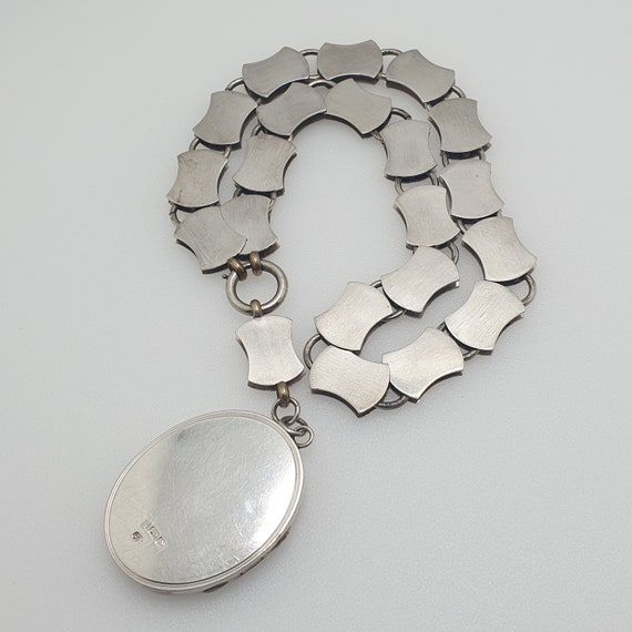 Antique Victorian Sterling Silver Book Chain Locket P… - Gem