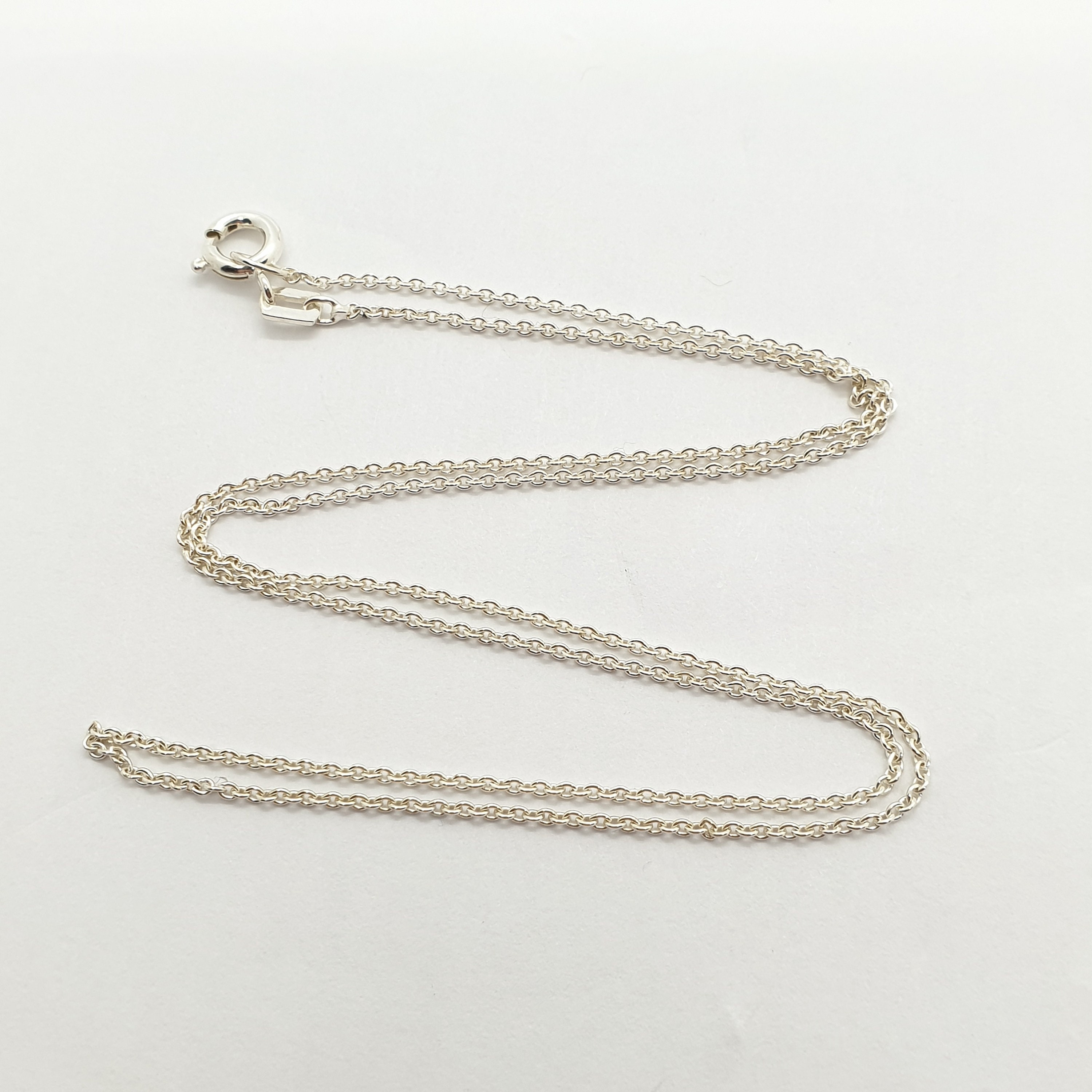 Vintage Sterling Silver Cable Link Necklace Chain Solid 925 | Etsy