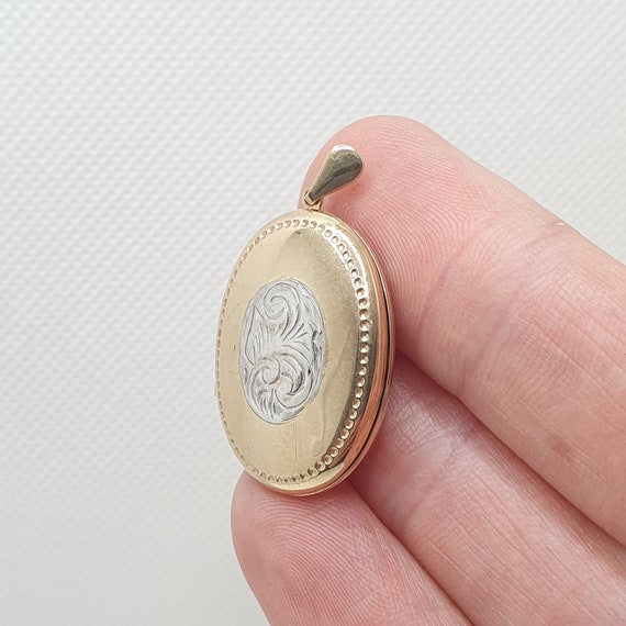 Vintage 9ct Gold Locket Pendant Large Oval Solid 375 Yellow Photo Picture Keepsake 9k Hallmarked Ladies Womens Mens Jewelry Jewellery Gift Etsy
