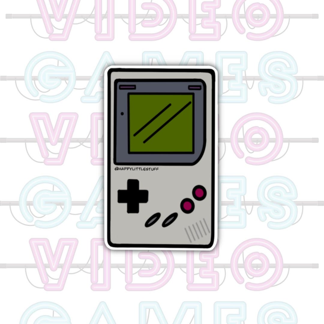 Jumbo, Vinyl, Sticker,gameboy, Game Boy, Game, Fun, Retro, Waterproof ...