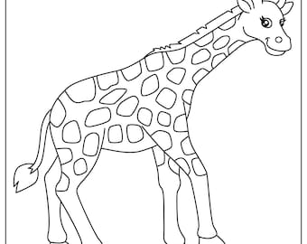 40 Page Cute Animal Coloring Book - Etsy