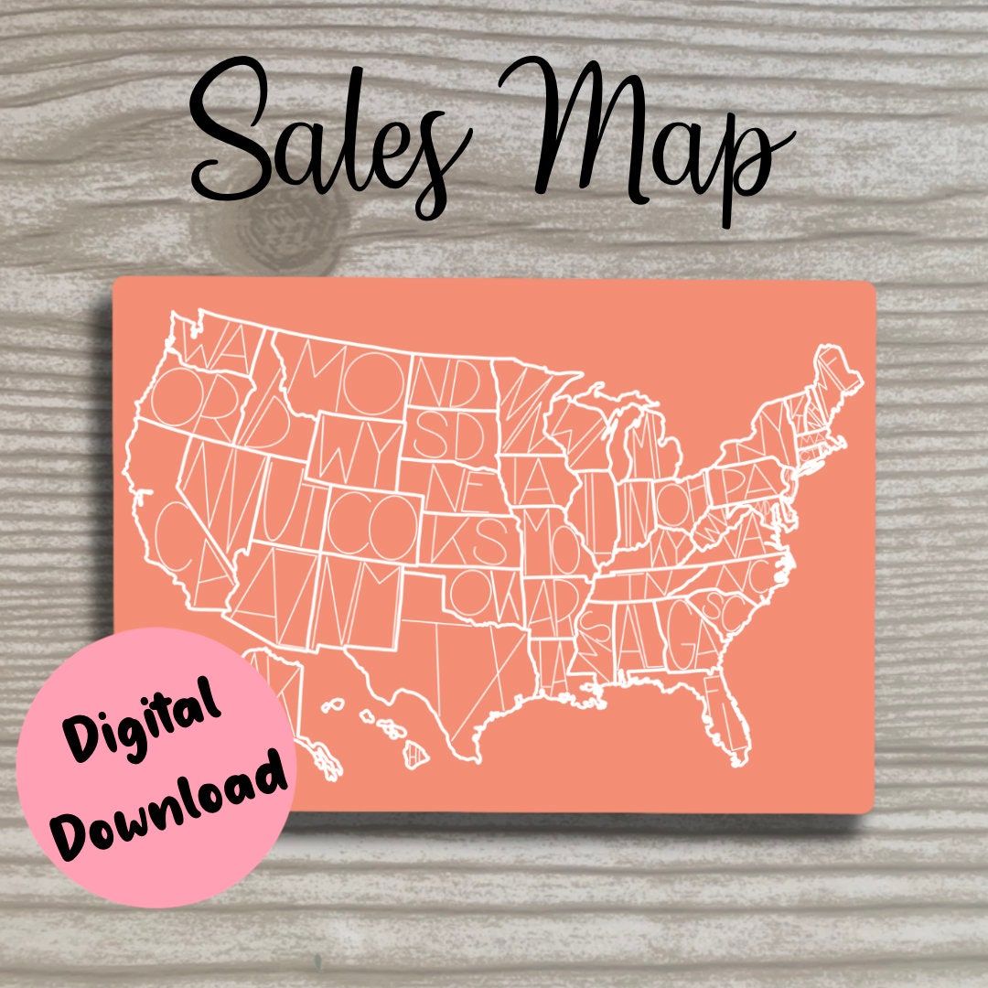 Etsy Sales Map, United States Sales Map, Small Business Sales Map ...