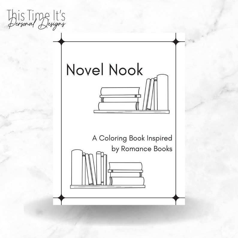 Novel Nook: A Coloring Book Inspired by Romance Books 35 Coloring Pages ...