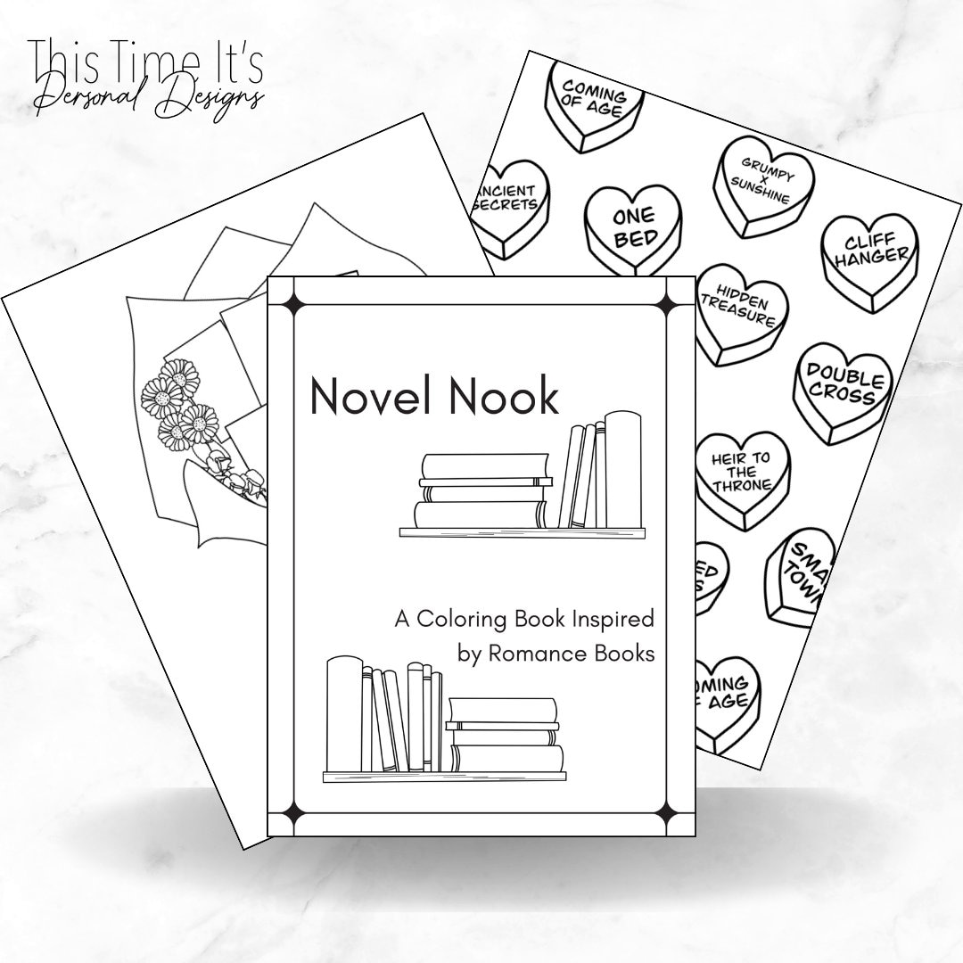 Novel Nook: A Digital Coloring Book Inspired by Romance Books | 35 ...