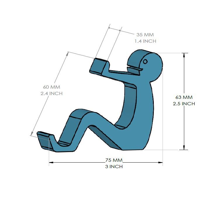 Desk Phone Stand Holder Pushing Person Fun Cell Phone Stand | Etsy