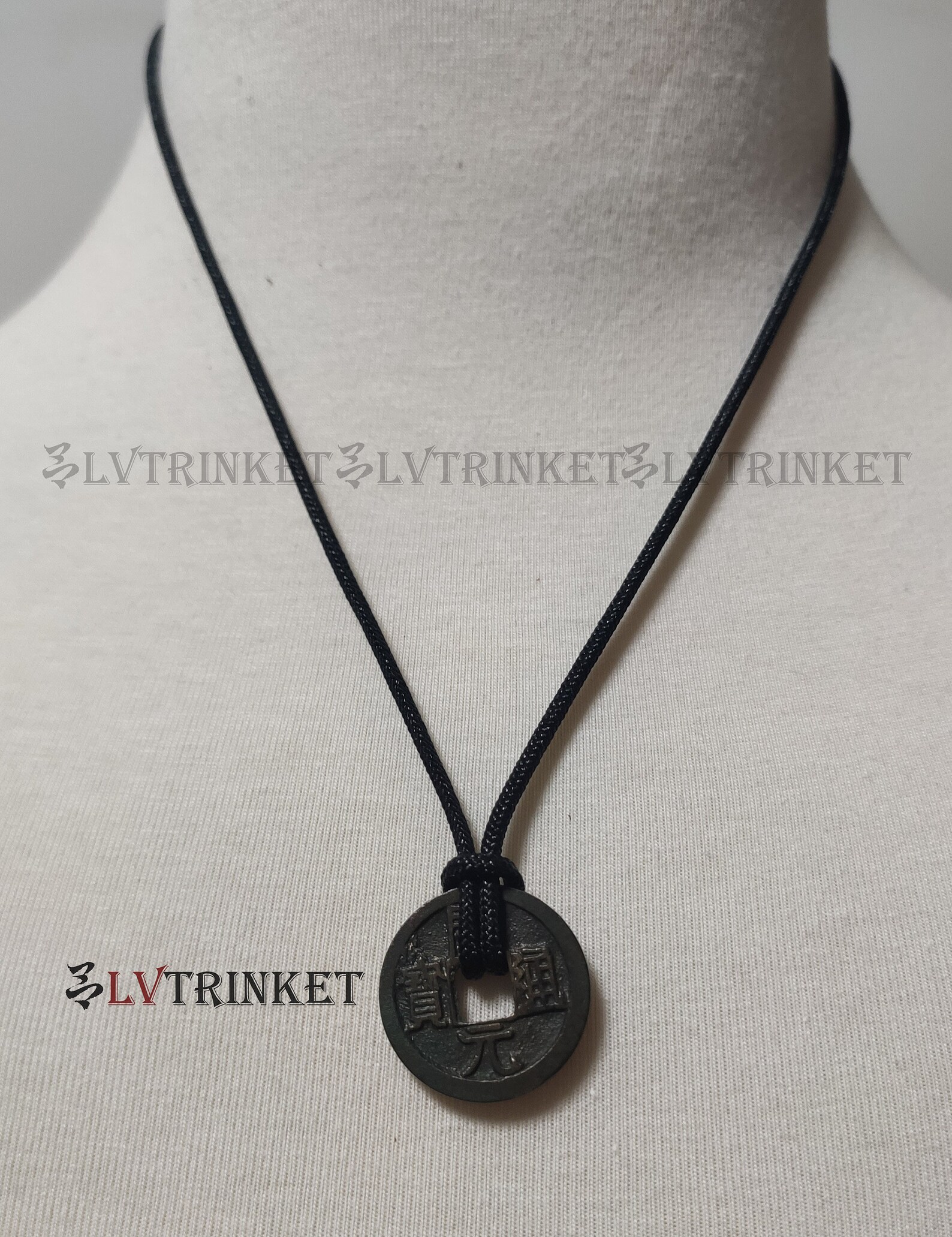 Antique Chinese Lucky Old Coin Necklace, Authentic Antique Chinese ...