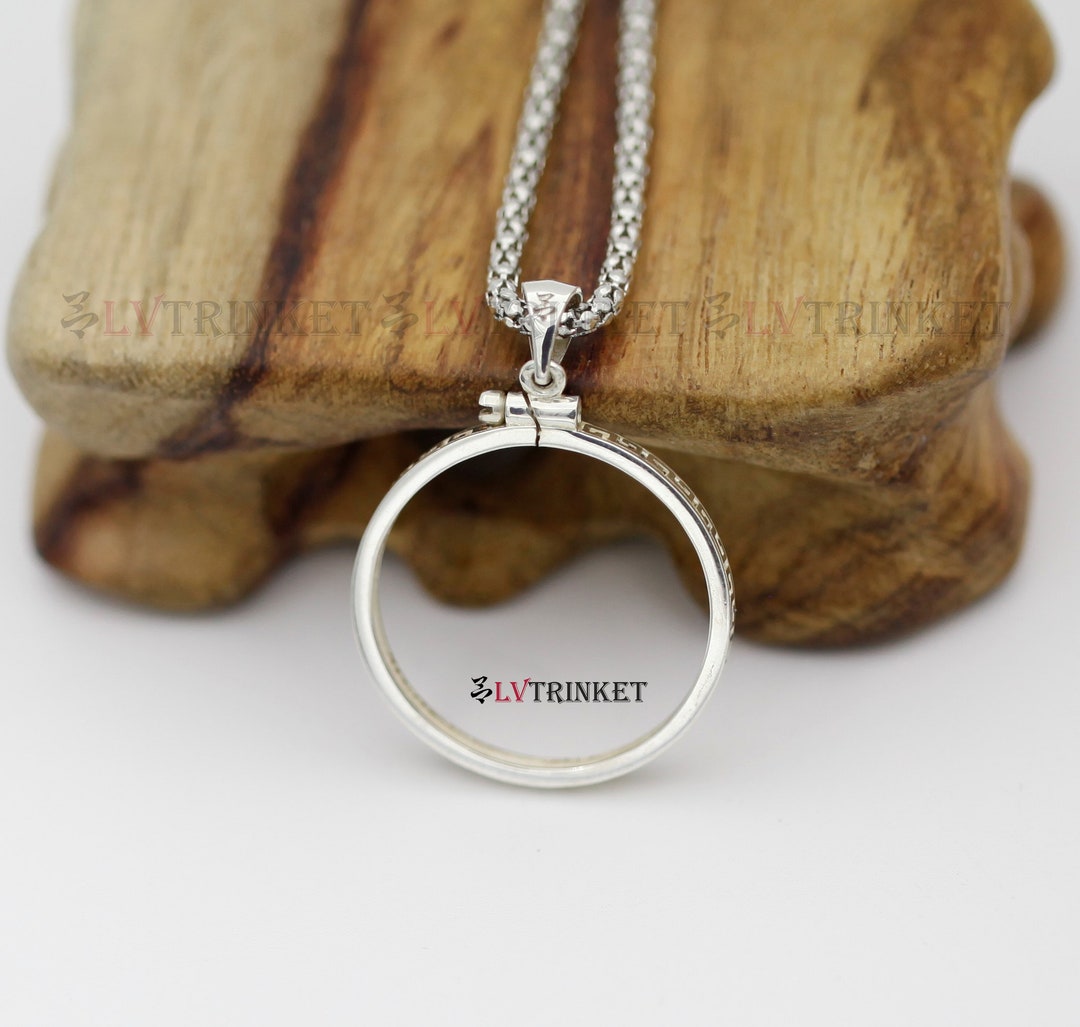 Solid Silver 25 X 2 Mm, Coin Bracket Frame Pendant Screw Top - Etsy