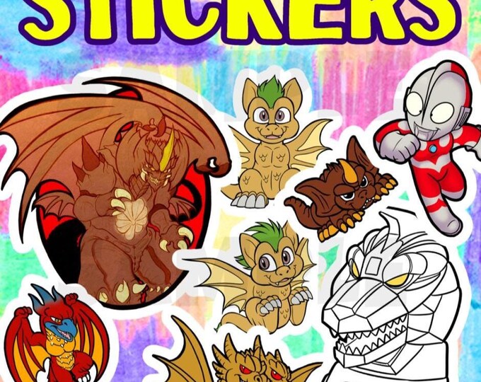 Vol. 2 Kaiju Monster Island Toku Stickers - Etsy