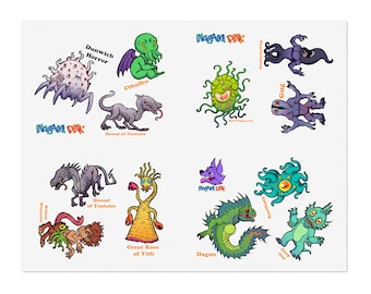 Cute Azathoth Sticker the Blind Idiot God Lovecraft Chibi Kawaii ...