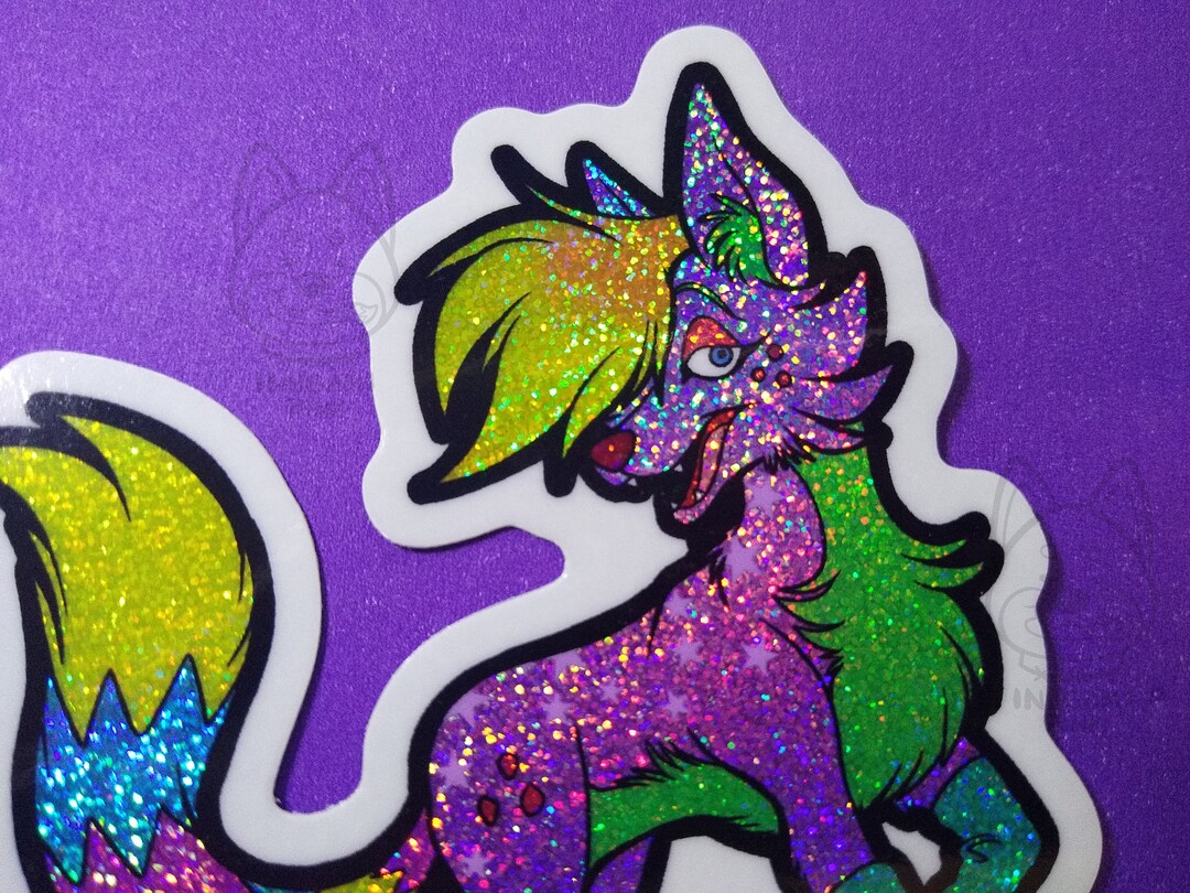 Emo Legwarmer Glam Sparkledog Glitter Sticker - Etsy