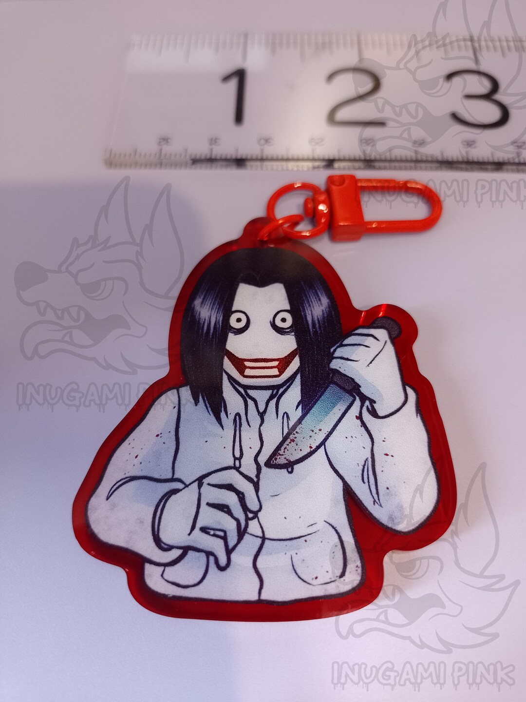Jeff the Killer Red Acrylic Keychain - Etsy