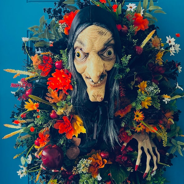 Halloween Wreath Witch - Etsy