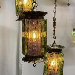 Vintage Triple Multi Swag Fixture With Three RARE Real Green - Etsy