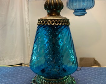 Vintage Blue Desk Lamp - Etsy