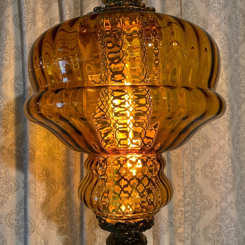 Vintage Swag Lamp - Etsy
