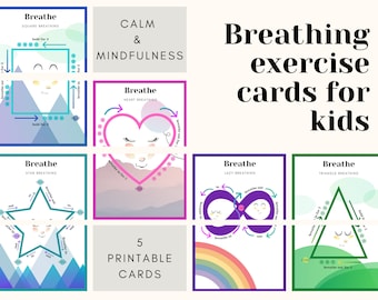 Breathing Cards for Kids | Etsy