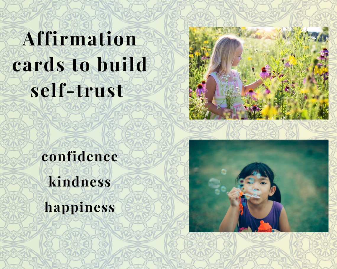 Affirmation Cards Mindfulness Cards for Kids Positive Thoughts - Etsy