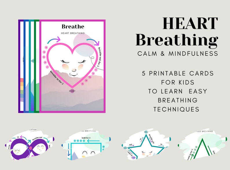 Activity Cards for Toddlers | Breathing Exercise Cards | Printable ...