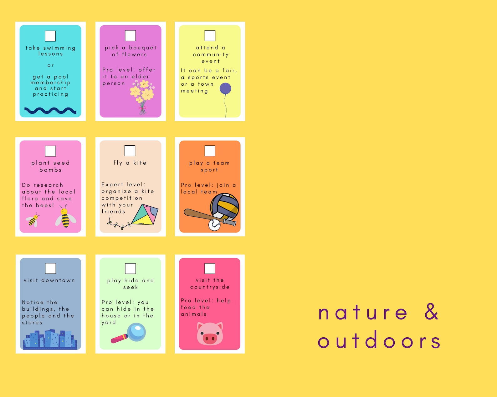 Kids Activity | Kids Bucket List | Kids Printable Activity | Kids ...