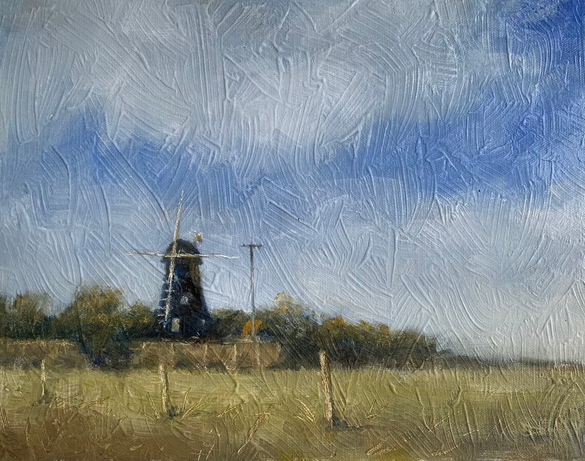 Sarre Mill I Original Oil on Canvas Board Painting by Vernon Lintern ...