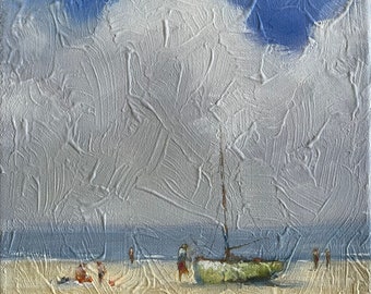 Tall Trees I Original Oil on Canvas Board Painting by Vernon Lintern ...