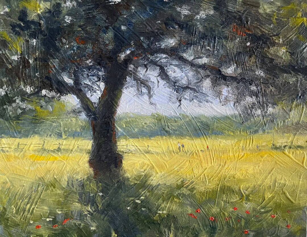 Sun and Shade | Original Oil on Canvas Board Painting by Vernon Lintern ...