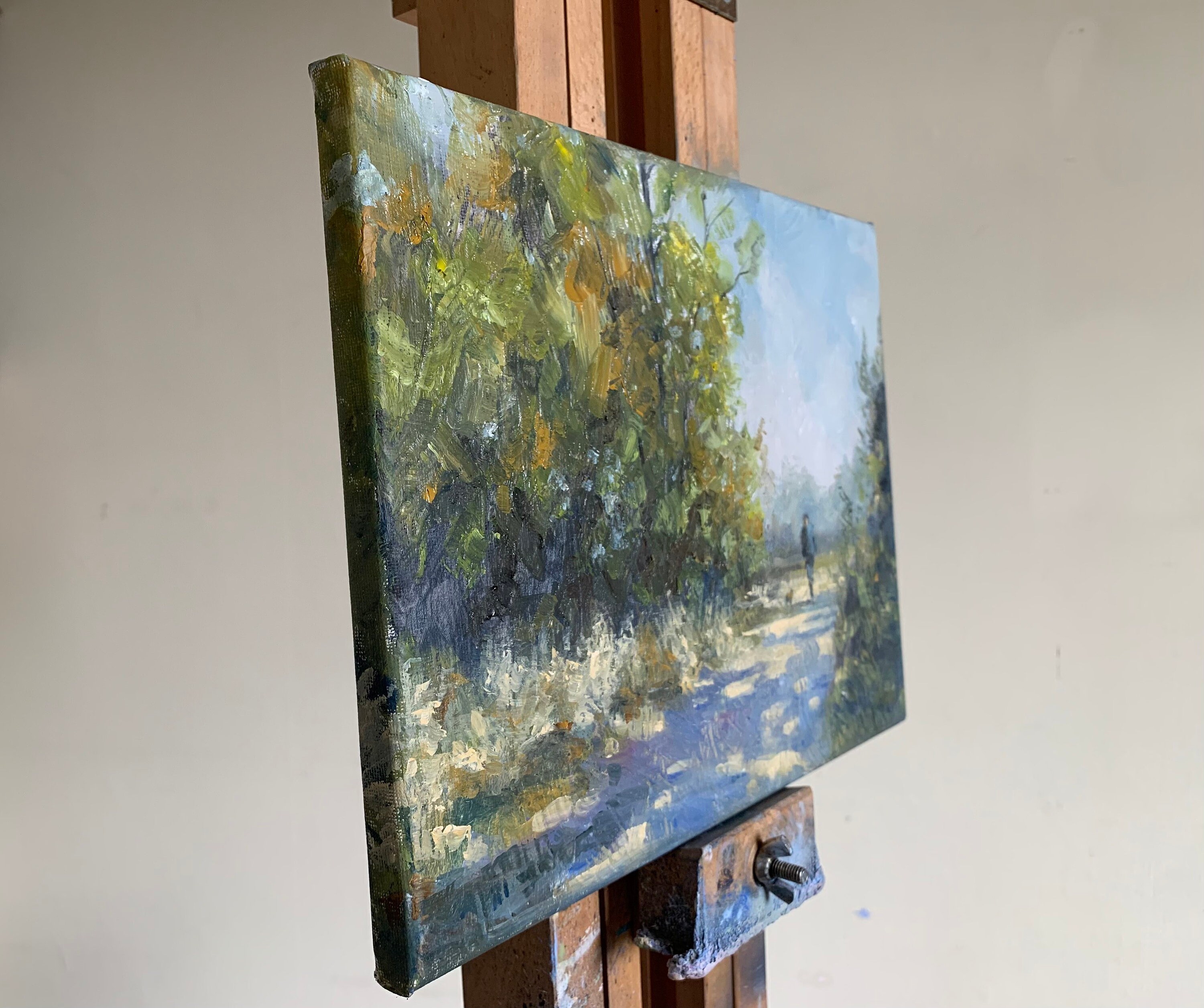 Sun Dappled Walk Original Oil on Canvas Painting by Vernon Lintern Art ...