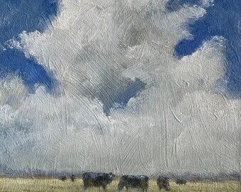 Tall Trees I Original Oil on Canvas Board Painting by Vernon Lintern ...