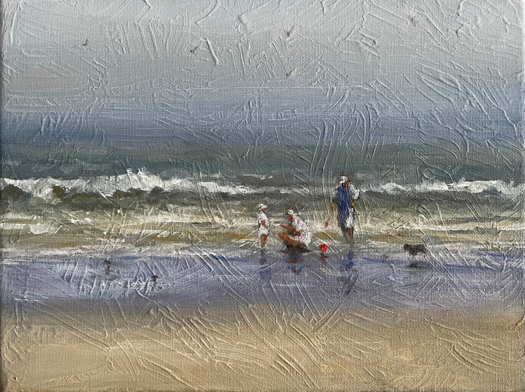 Summer Holidays I Original Oil on Canvas Painting by Vernon Lintern Art ...