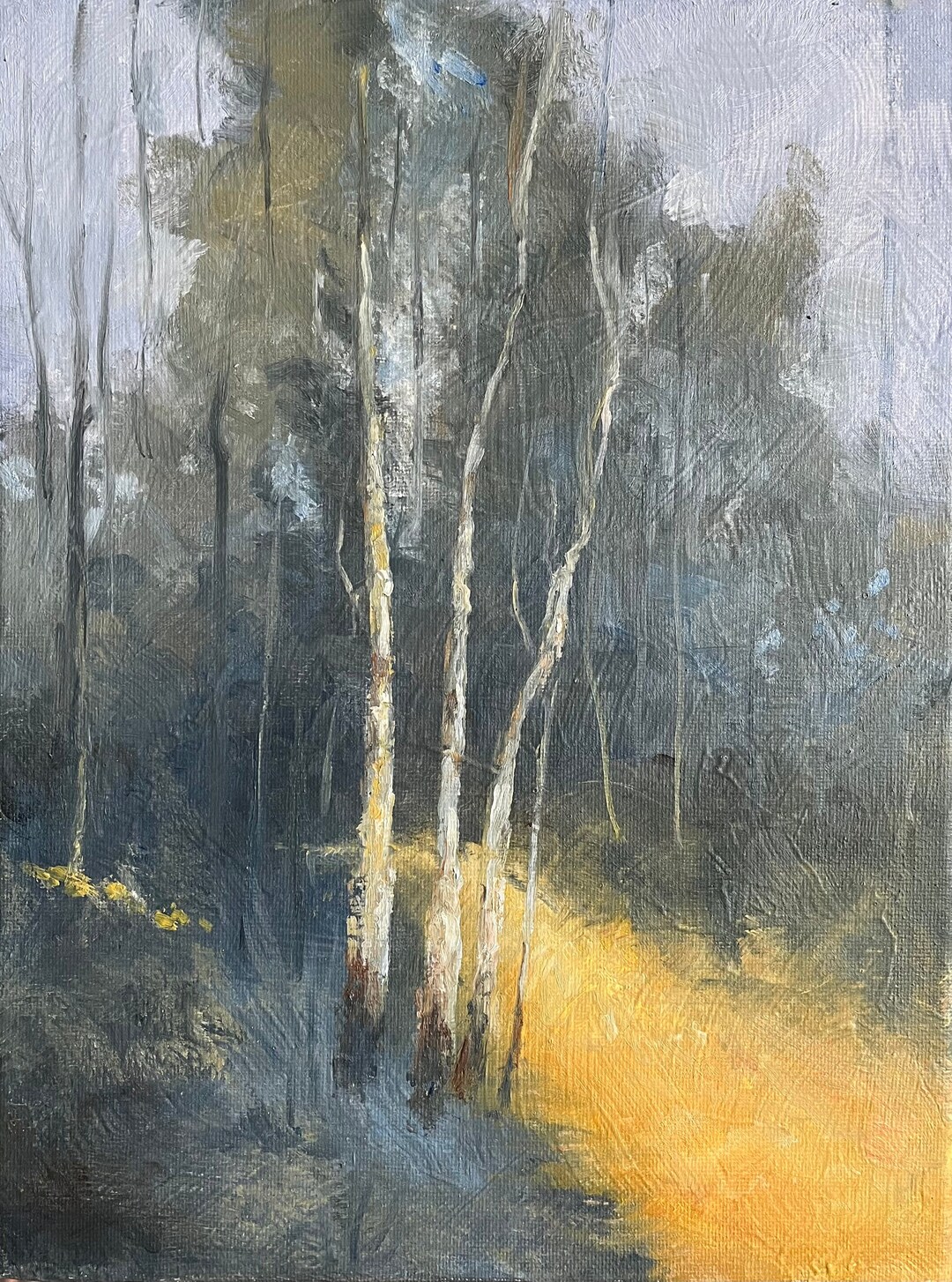 Three Trees | Original Oil on Canvas Painting by Vernon Lintern | Art ...