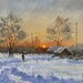 Snowy Farm | Original Oil on Canvas Painting by Vernon Lintern | Art ...