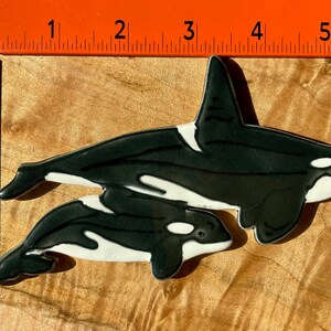 Handmade Ceramic Orca Whale Mosaic Tile: Three Original Nautical ...