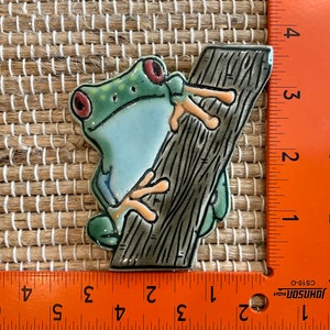 Ceramic Tree Frog Mosaic Tile, Handmade Tropical Jungle Amphibian ...