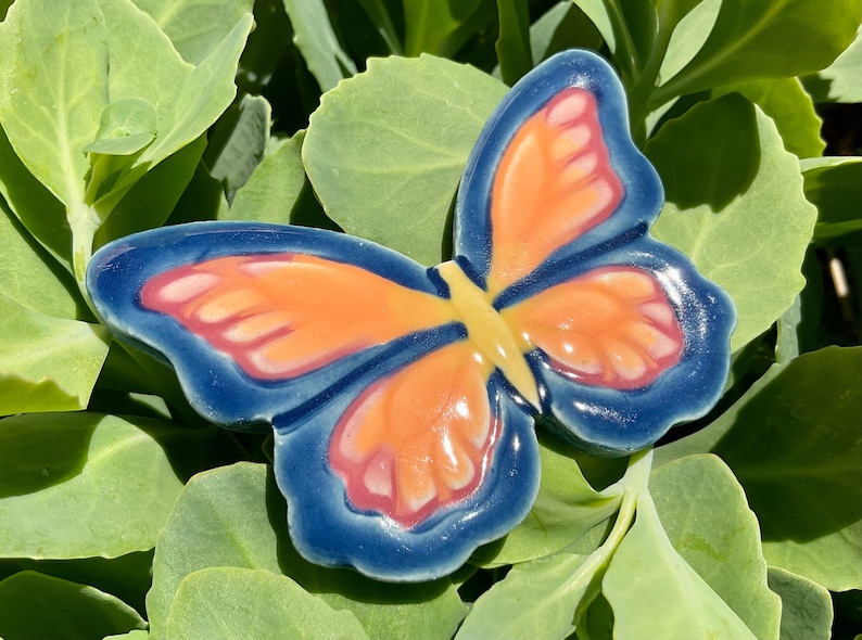 Ceramic Butterfly Mosaic Tile Handmade Glazed Bug Insect - Etsy