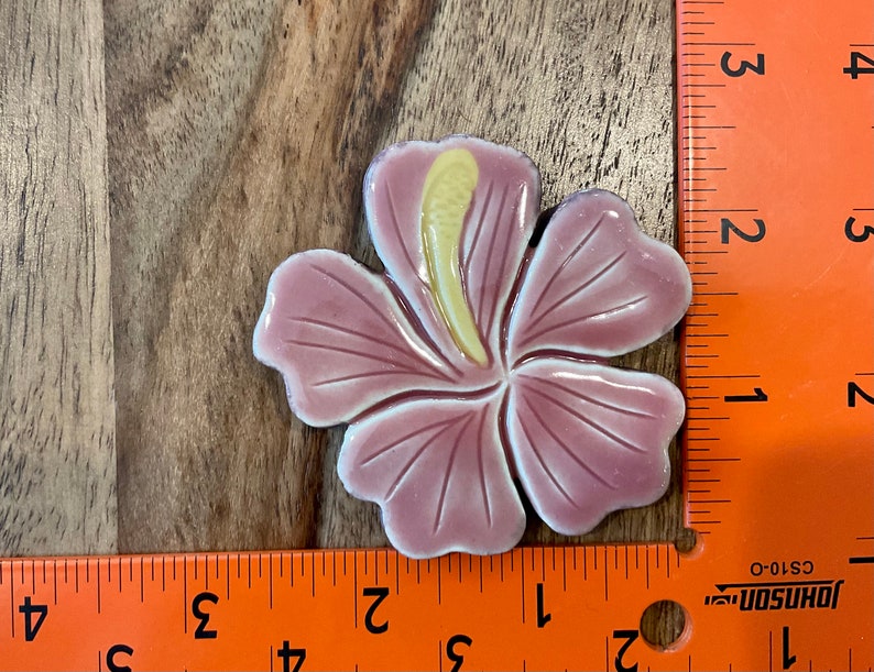 Ceramic Hibiscus Mosaic Tile Small or Medium Handmade and - Etsy
