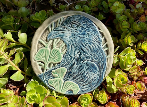 Raven Tile Handmade Ceramic Pressed and Carved Relief Art - Etsy