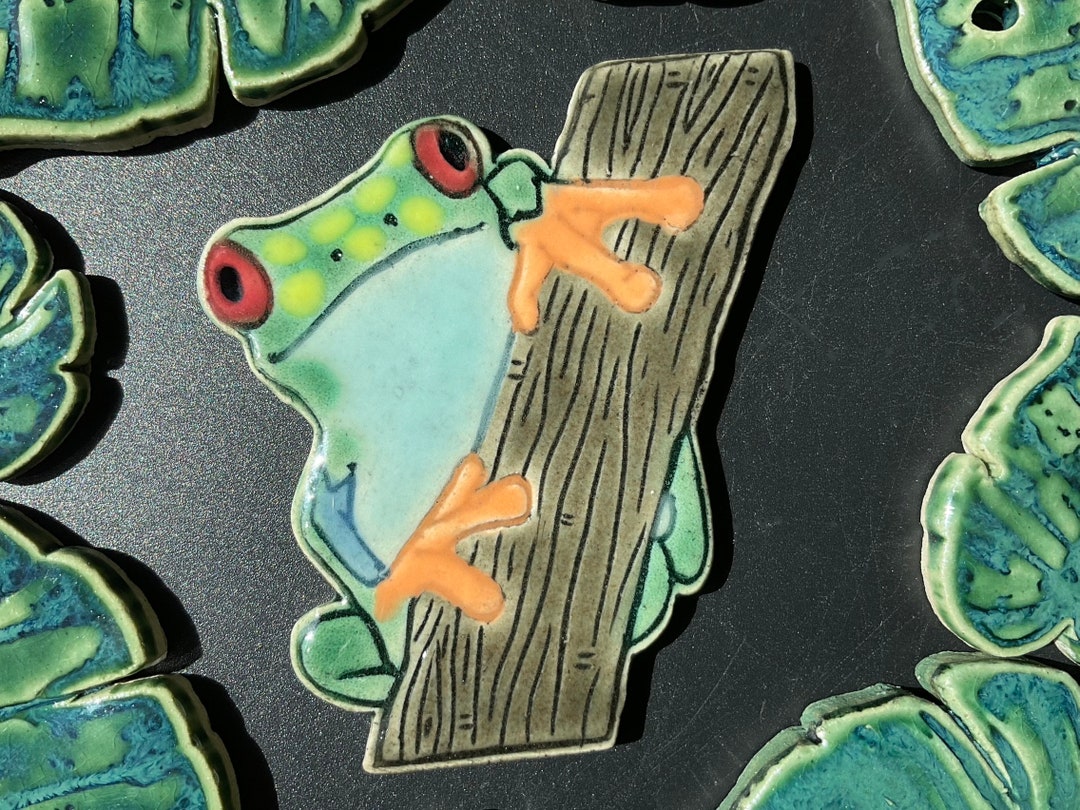 Ceramic Tree Frog Mosaic Tile Handmade Tropical Jungle - Etsy